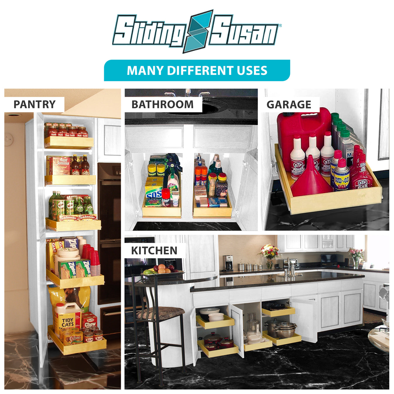 SlidingSusan™ Pull-Out Drawer Organizer | Soft-Close – Sliding Susan
